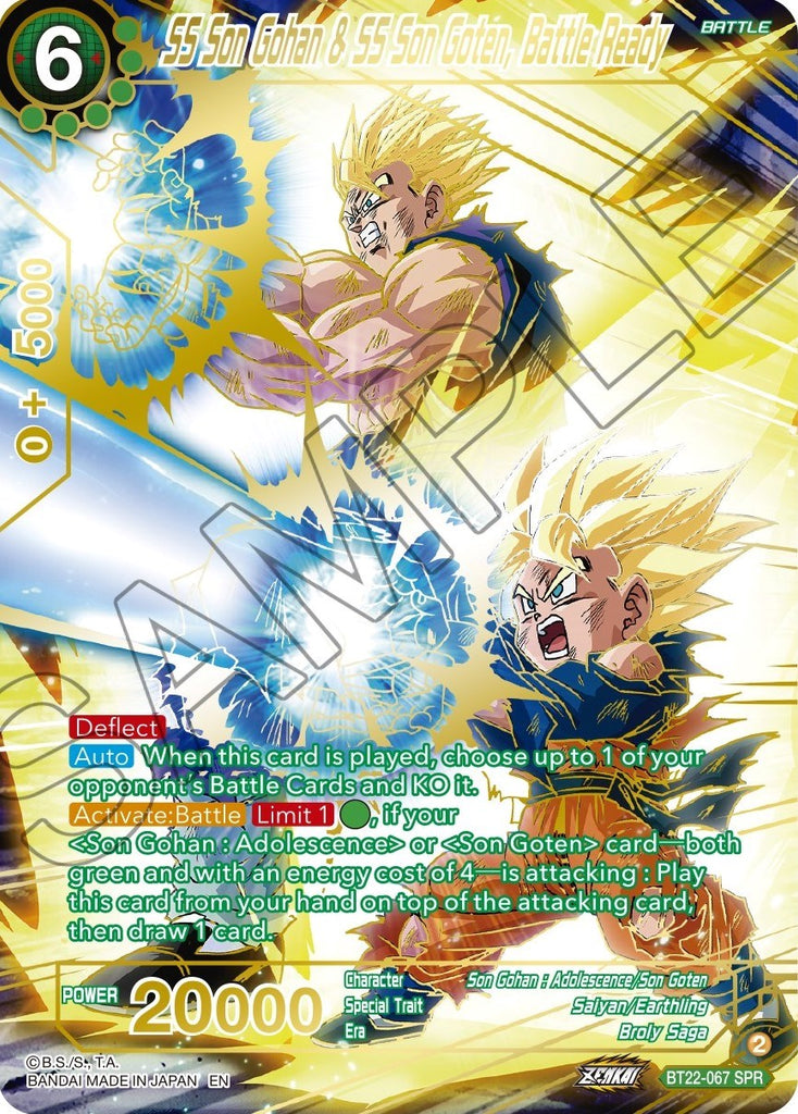 SS Son Gohan & SS Son Goten, Battle Ready (SPR) (BT22-067) [Critical B