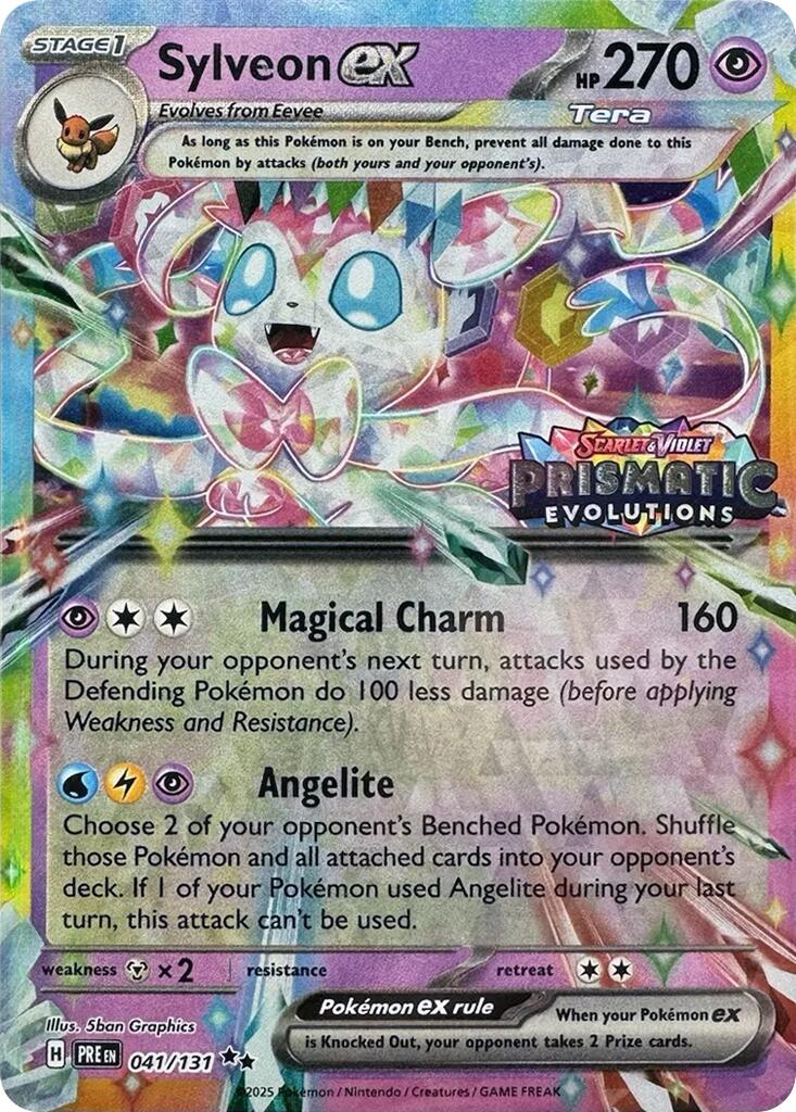 Sylveon ex (041/131) (Prismatic Evolutions Stamp) [Scarlet & Violet: P