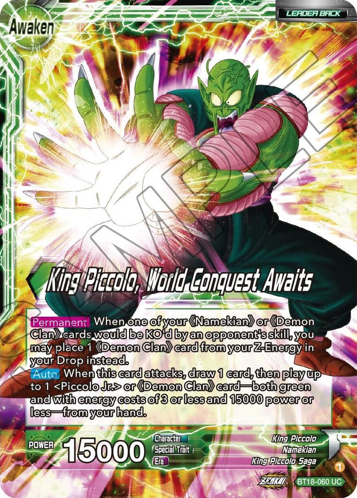 King Piccolo // King Piccolo, World Conquest Awaits (BT18-060) [Dawn o