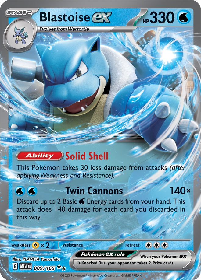 Blastoise ex (009/165) (Jumbo Card) [Scarlet & Violet: Obsidian Flames