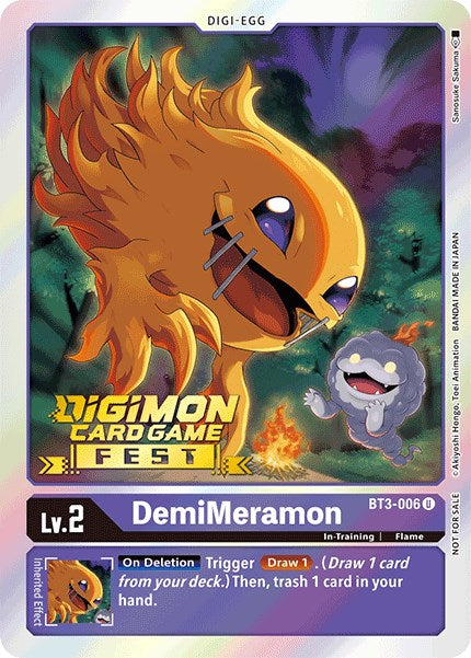 DemiMeramon [BT3-006] (Digimon Card Game Fest 2022) [Release Special B