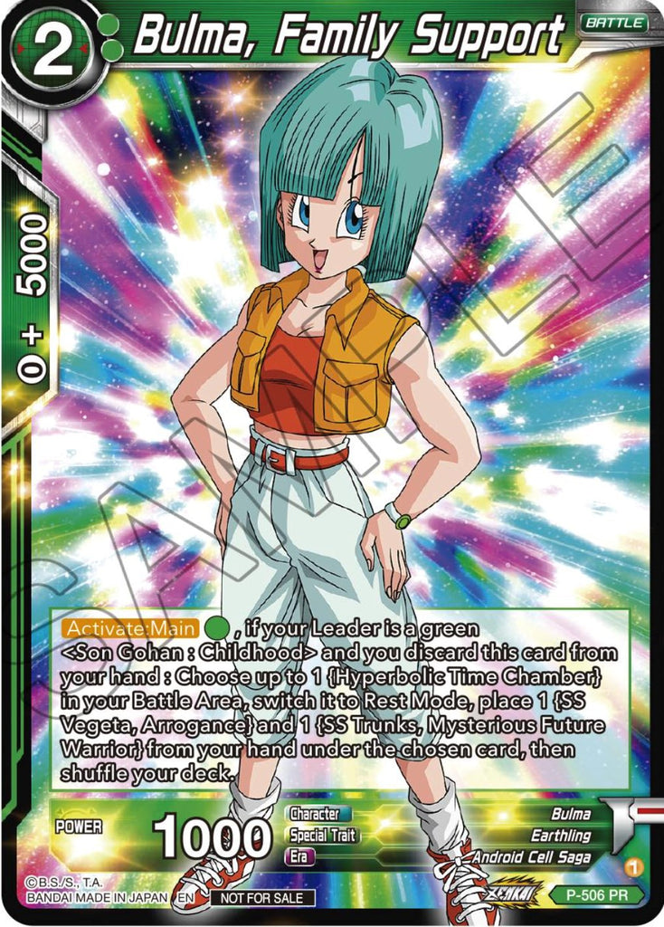 Bulma, Family Support (Zenkai Series Tournament Pack Vol.4) (P-506) [T