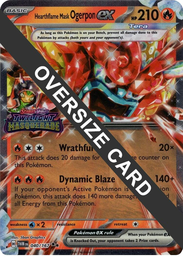 Hearthflame Mask Ogerpon ex (040/167) (Jumbo Card) [Scarlet & Violet: