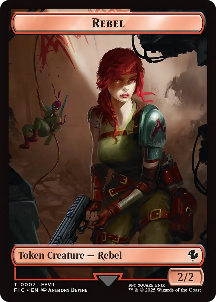 Soldier // Rebel Double-Sided Token (Surge Foil) [FINAL FANTASY Comman