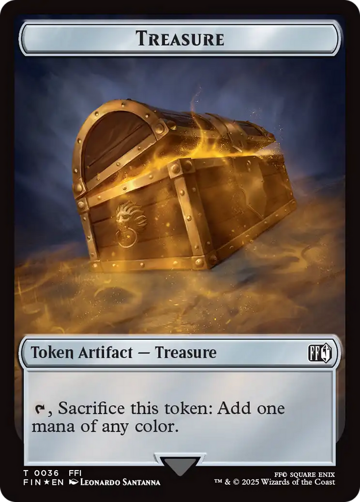 Clue // Treasure Double-Sided Token (Surge Foil) [FINAL FANTASY Comman